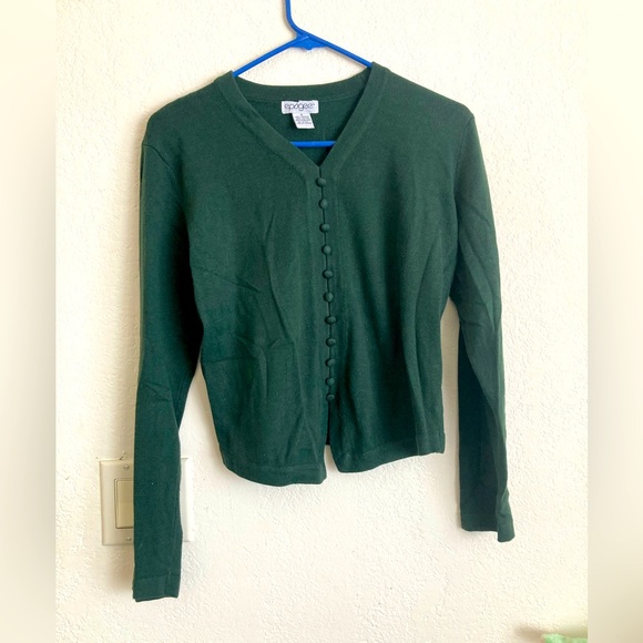 Epogee | Sweaters | Vintage Epogee Cardigan Forest Green Medium | Poshmark
